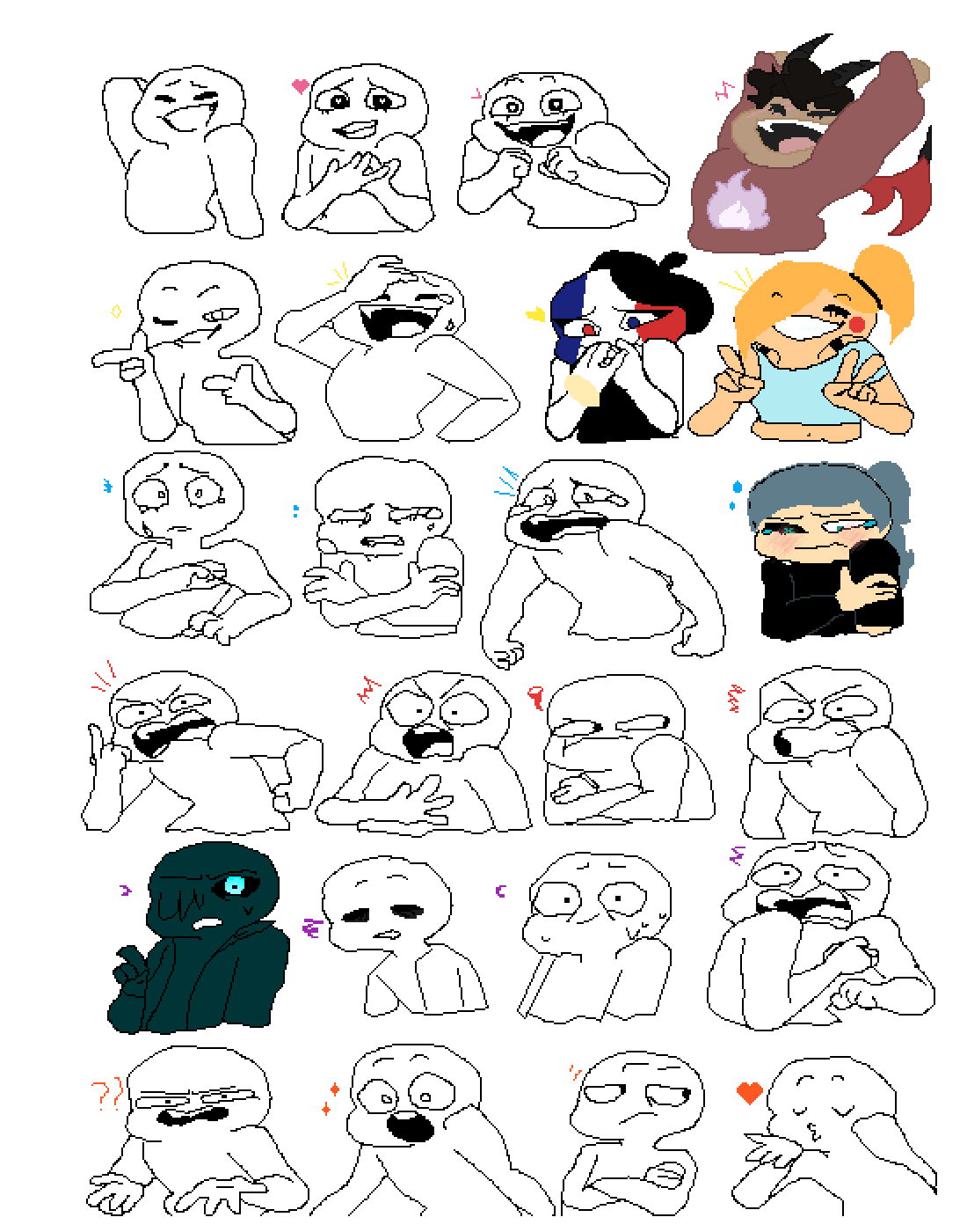Editing draw peeps - Free online pixel art drawing tool - Pixilart
