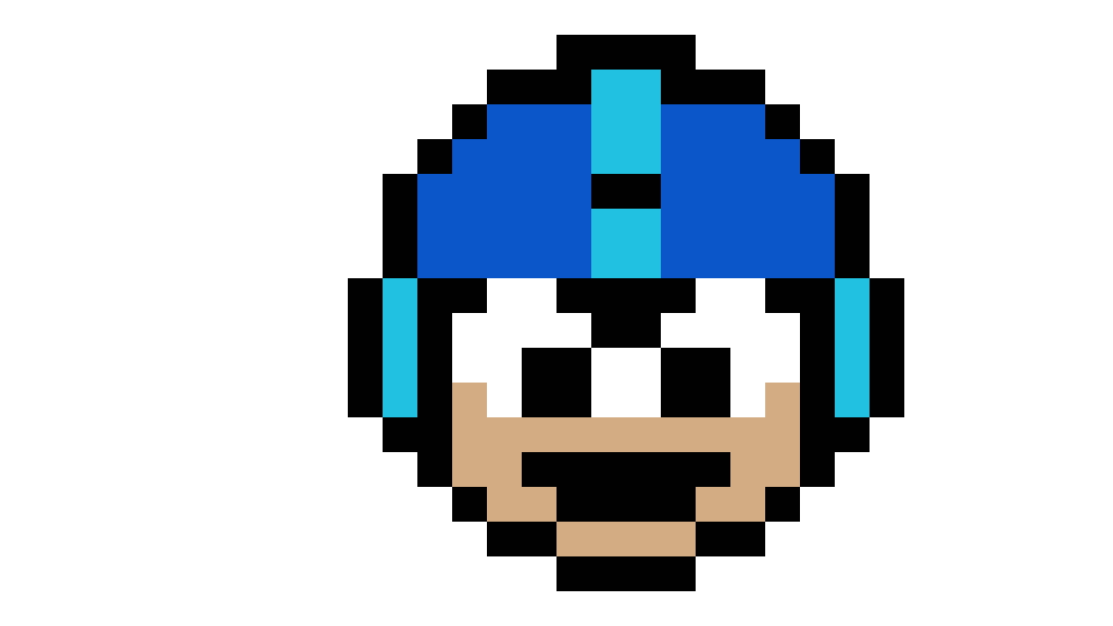 Pixilart - Classic Mega Man Face by JDAJJJ