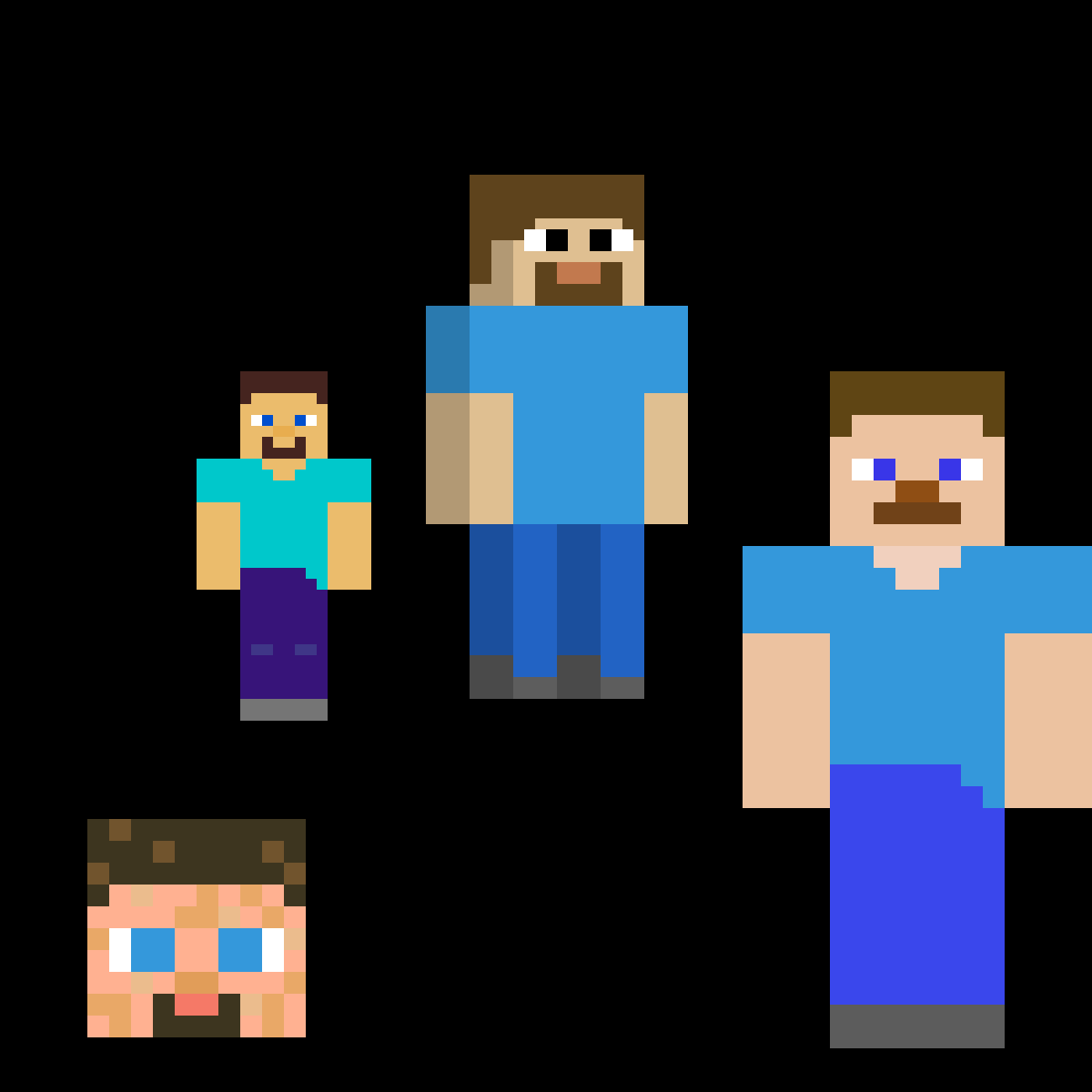 Pixilart - Diffrent kinds of steve by Doggieboi