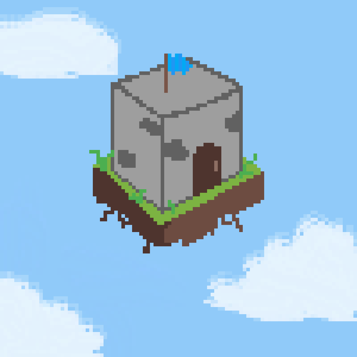 Pixilart - Floating Mini Fort by BananaJeff101