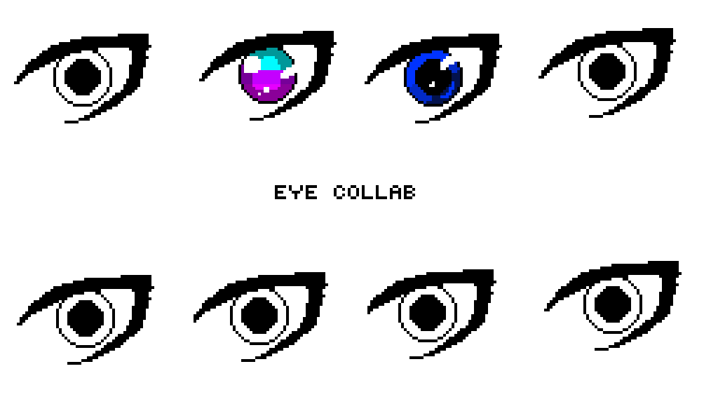 Editing eye collab - Free online pixel art drawing tool - Pixilart