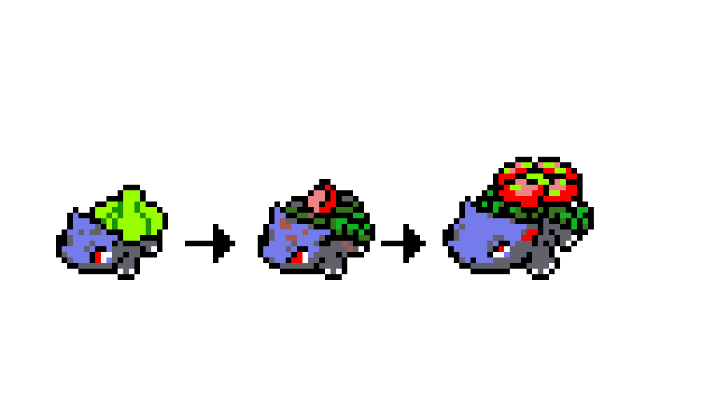 Pixilart - bulbasaur evo chart by PixzelARtisT