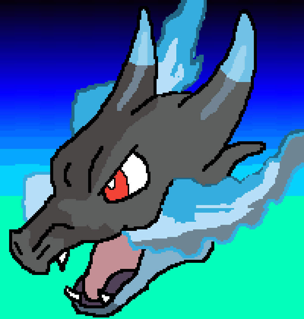 Pixilart - Mega Charizard X Icon by KOMBATENT