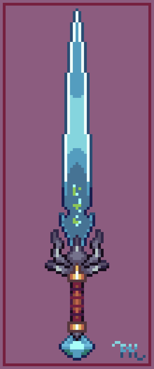 Pixilart - Runic Frost Blade by Pixel-Knight