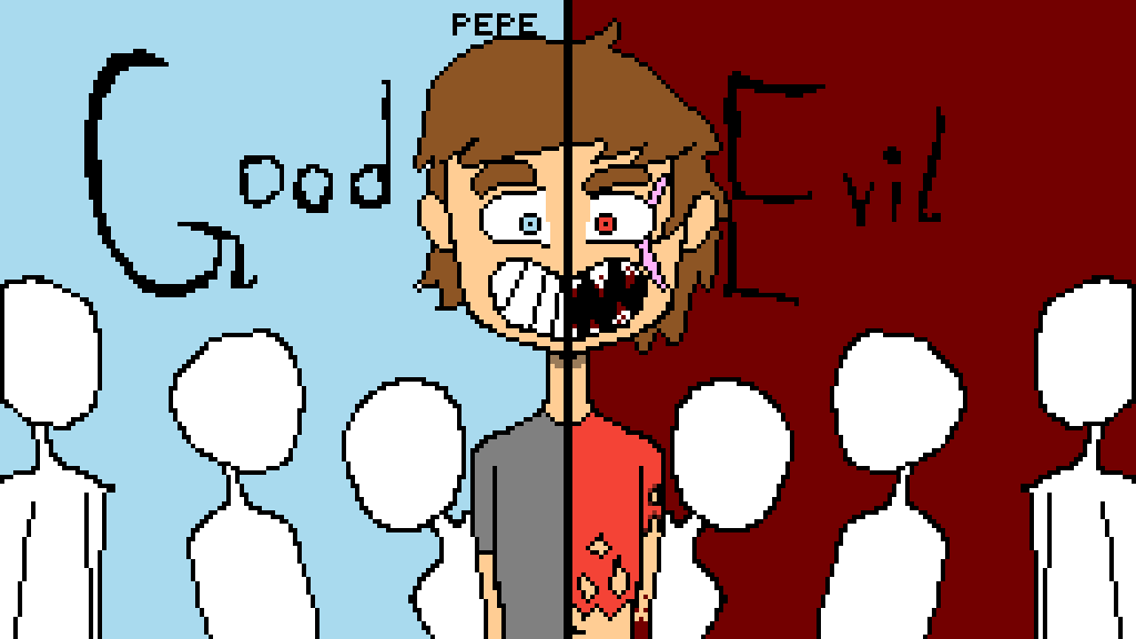 Pixilart - Good vs. Evil COLLAB by PepeTheFrog445