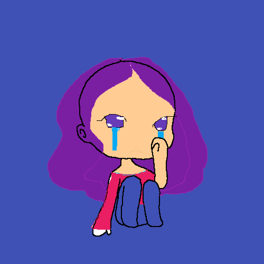Editing a sad girl - Free online pixel art drawing tool - Pixilart