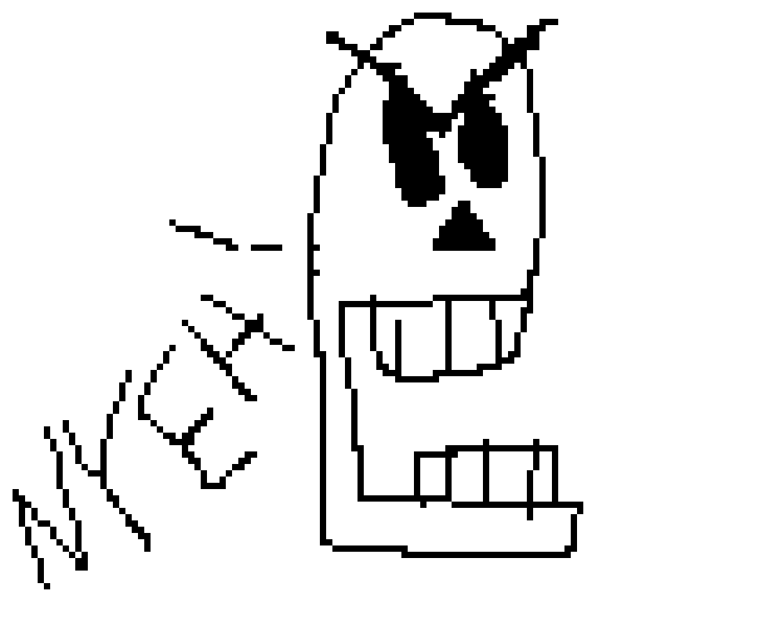 Pixilart - An Angry Skeleton by RupertTheBeast