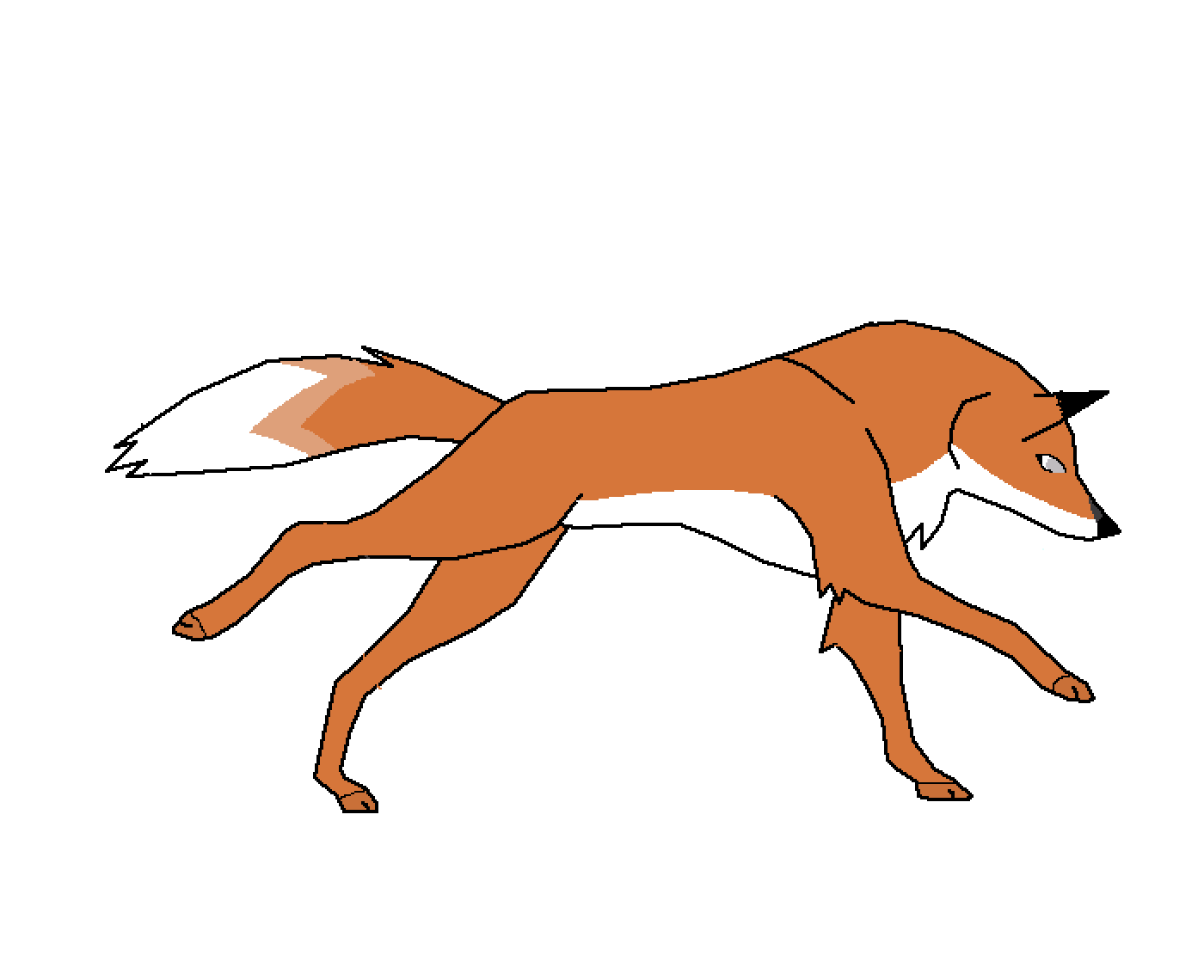 Pixilart - Fox running base by Lemonflower