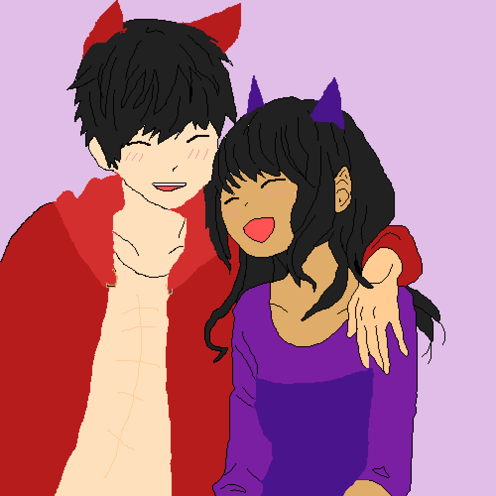 Editing Aphmau And Aaorn - Free online pixel art drawing tool - Pixilart