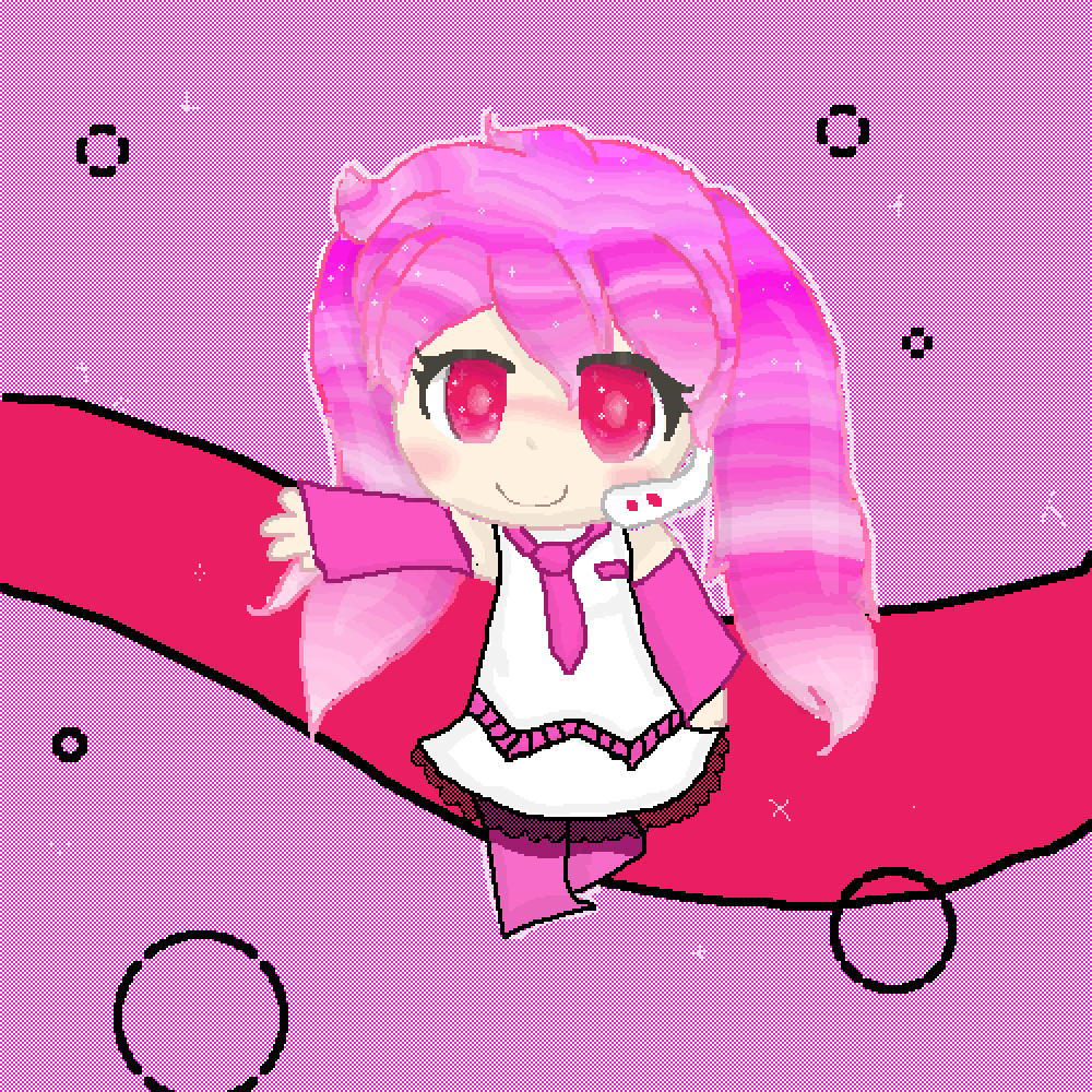 Pixilart - Pink Miku by Ninetails