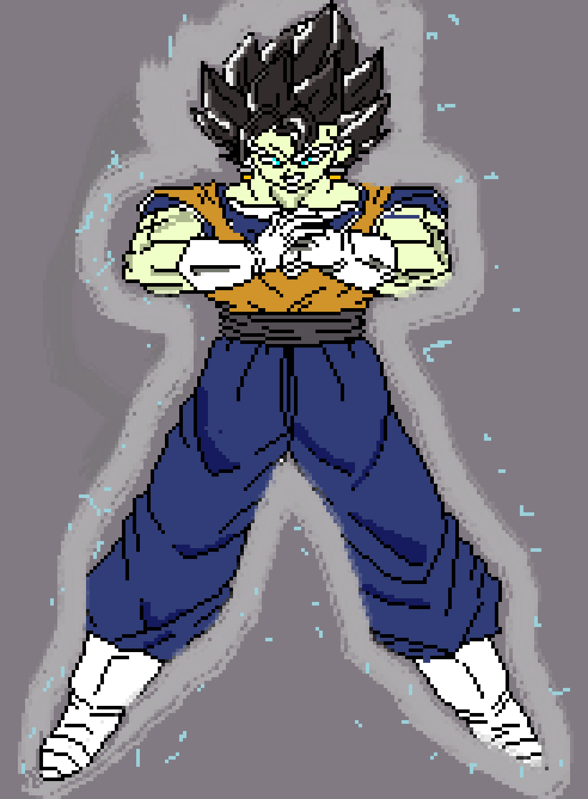 Editing Vegito Ultra Instinct - Free online pixel art drawing tool ...