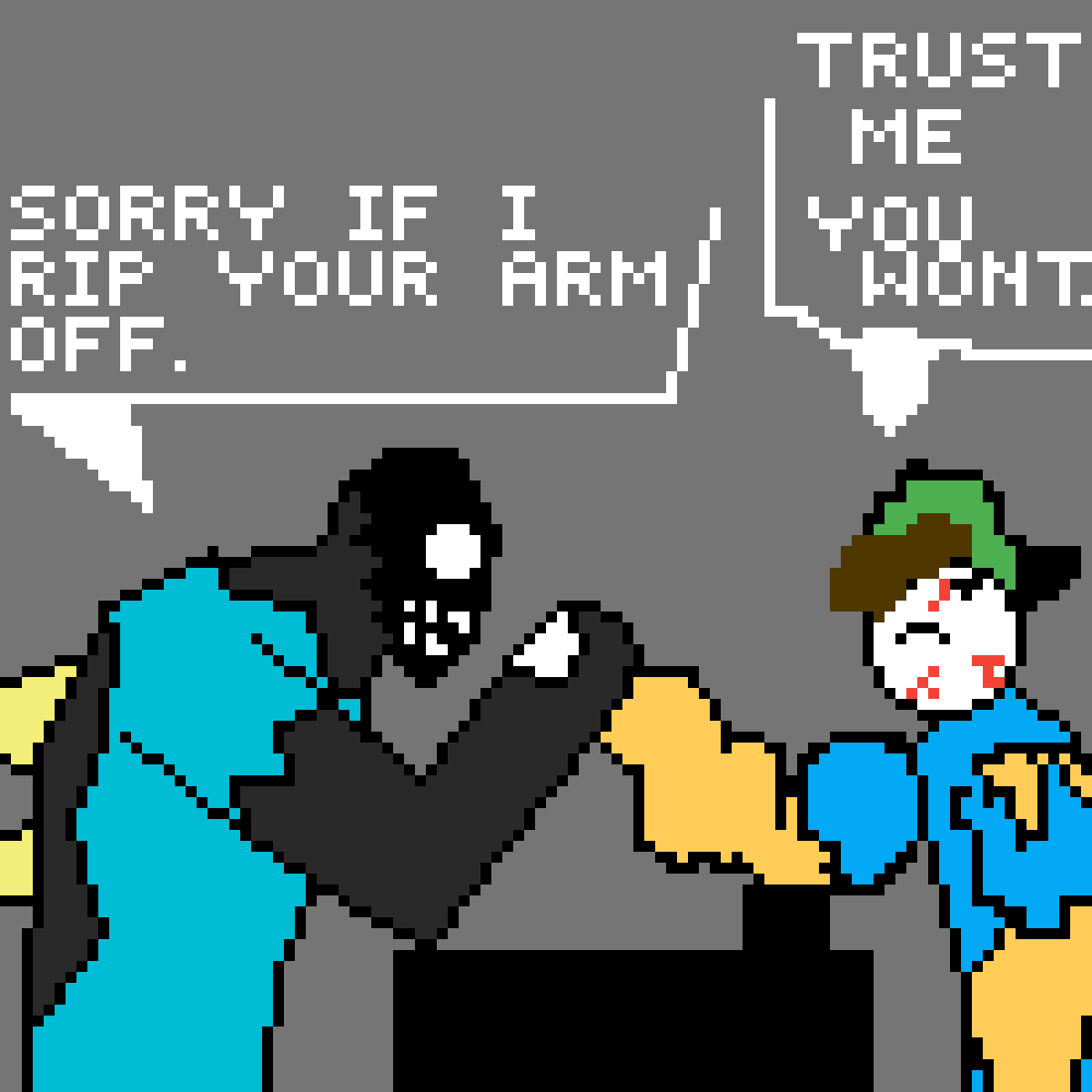 Pixilart - strong collab by FlechTheGreat