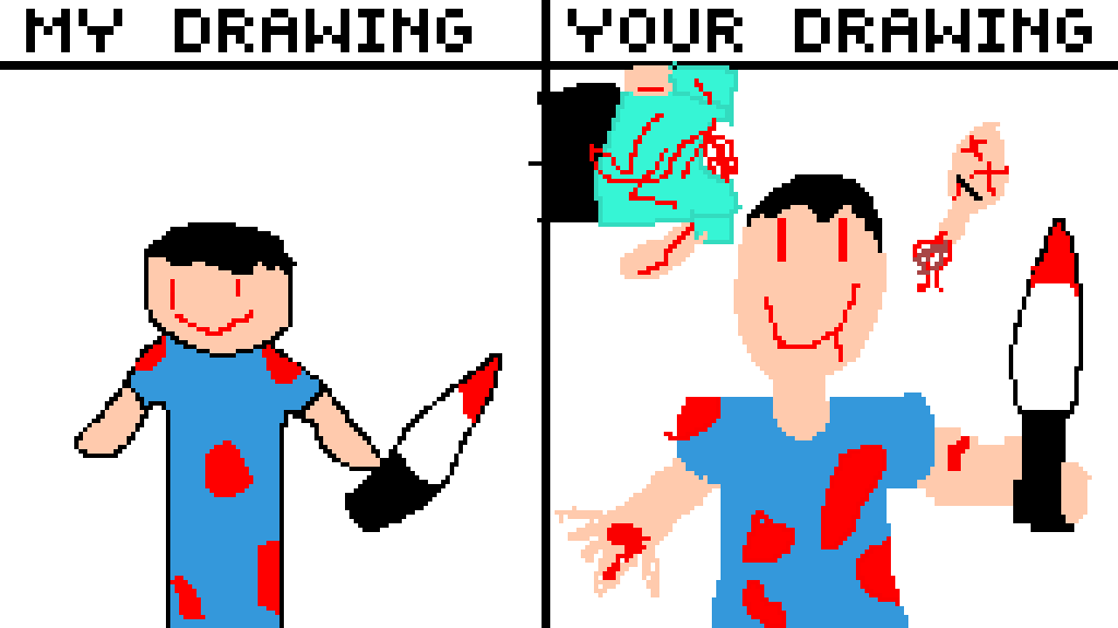 Pixilart - My drawing V.S Yours by Dogzrule555