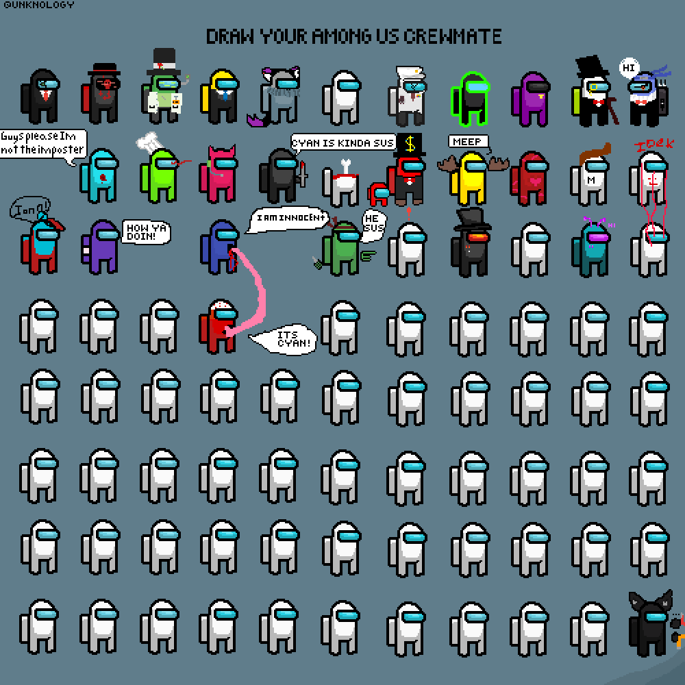 Editing Among us collab - Free online pixel art drawing tool - Pixilart