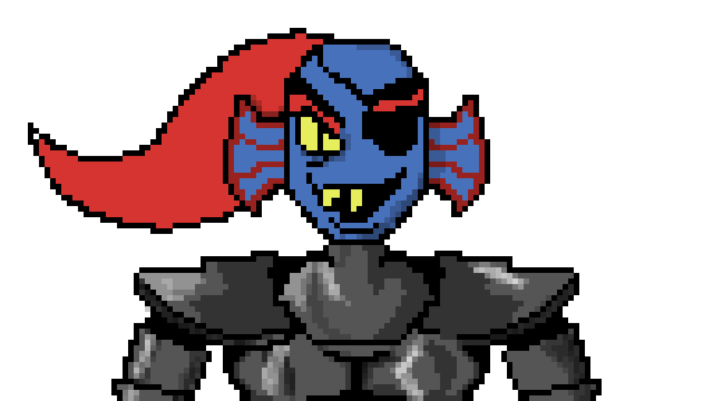 Pixilart - Undyne in armor coloured by terrietont-