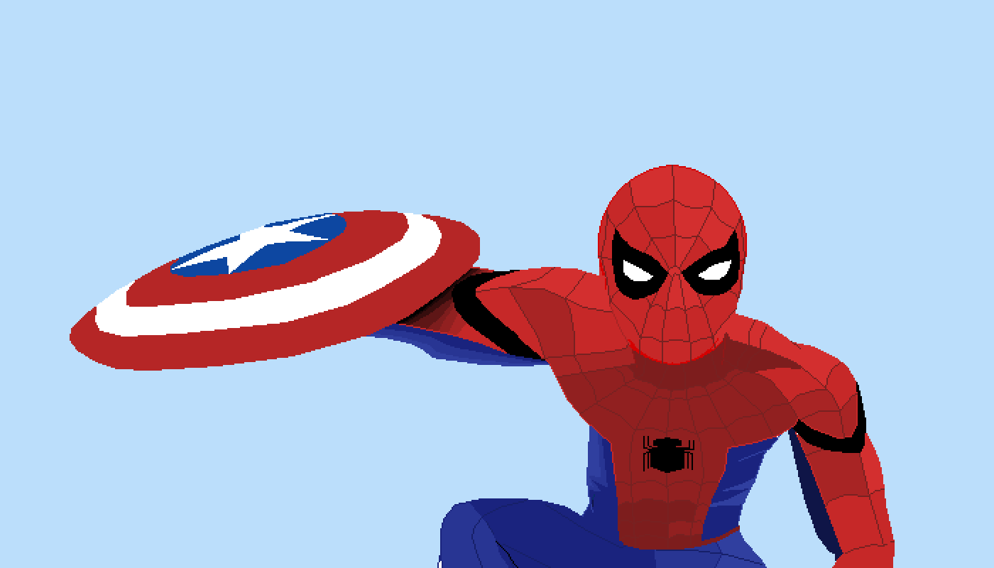 Pixilart - Spiderman With Cap's Shield by XGN-Vo1dz