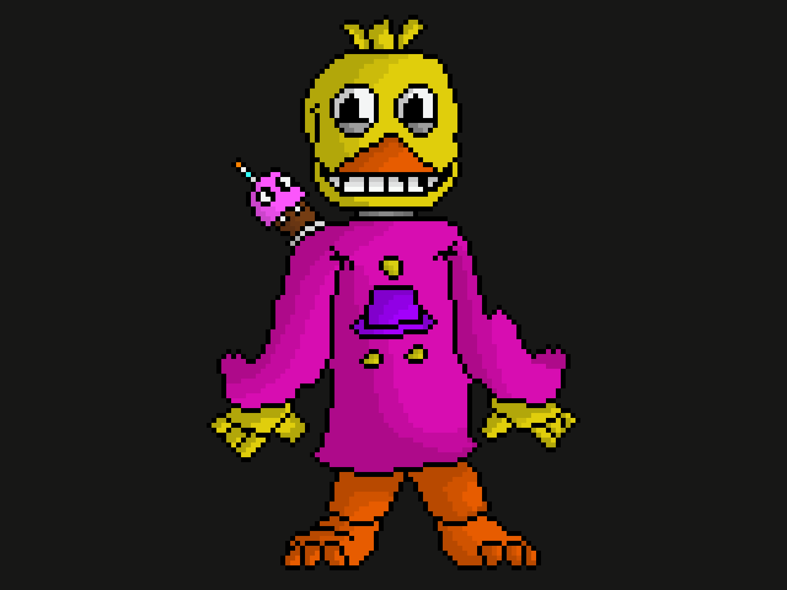 Pixilart - FnafTale Chica Idle by Helloguyssssssa