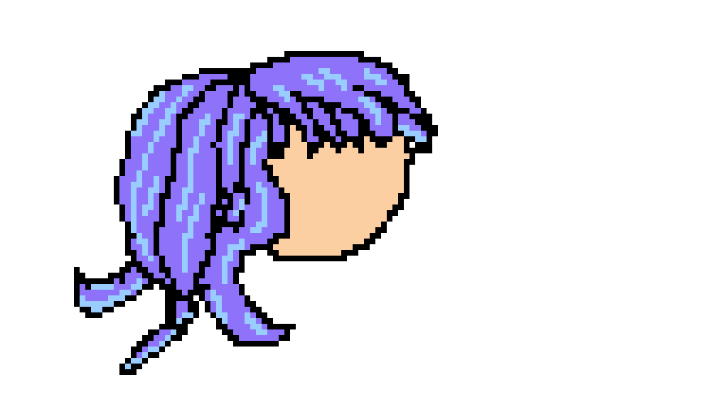 Editing Side Hair - Free online pixel art drawing tool - Pixilart