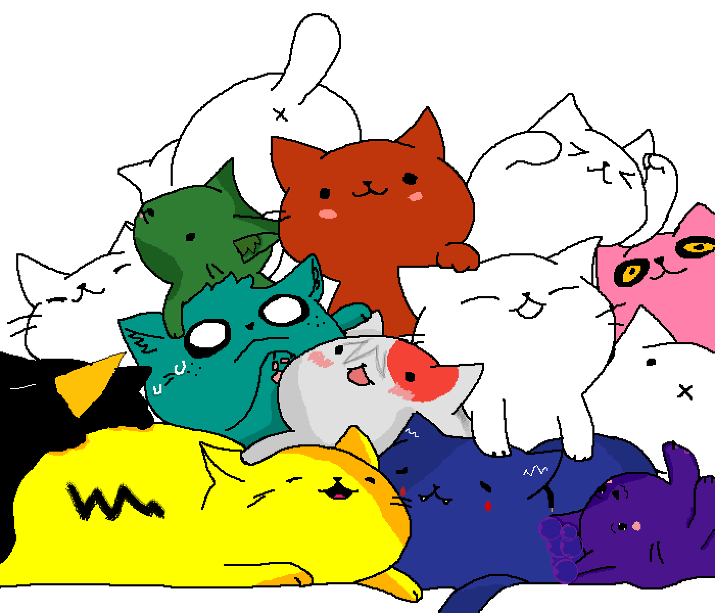 Pixilart - mha as cats by AOTweirdoo