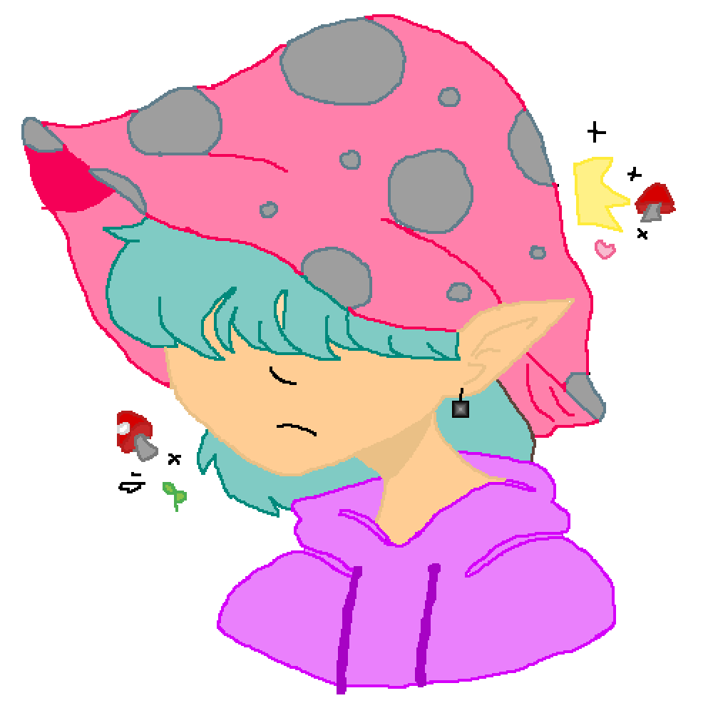 Editing elf with a mushroom hat - Free online pixel art drawing tool ...