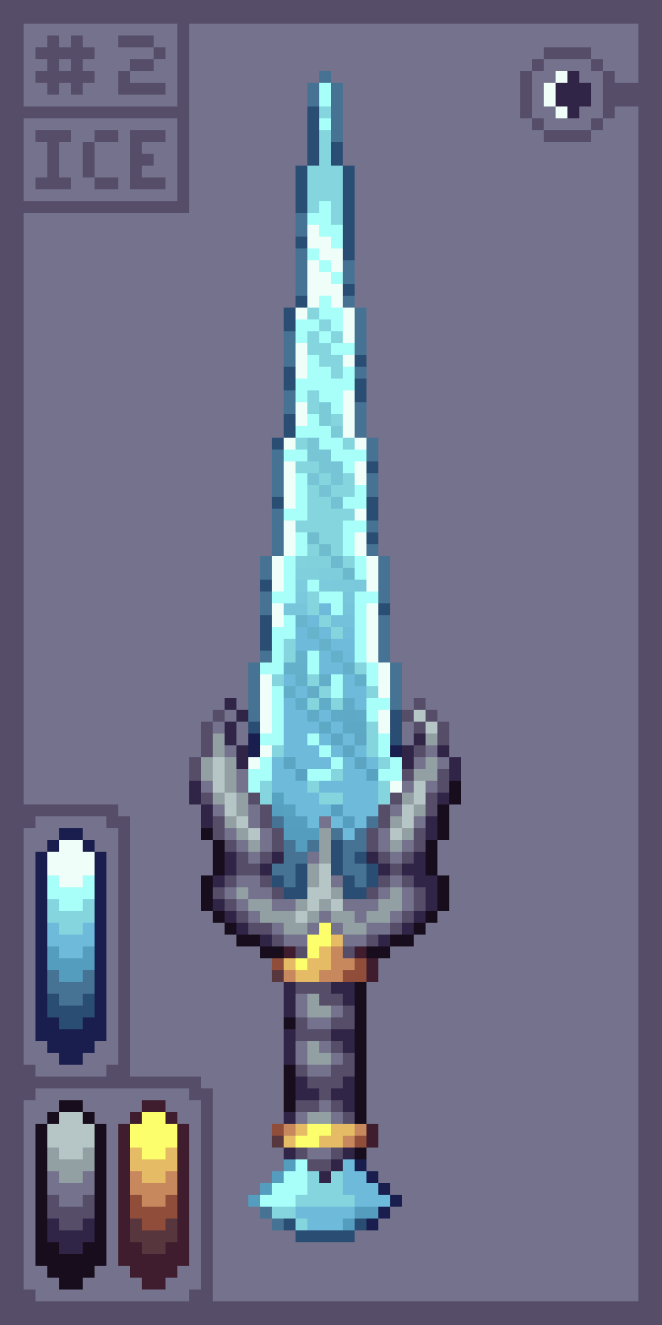 Pixilart - Runic frost blade by Eclipse89
