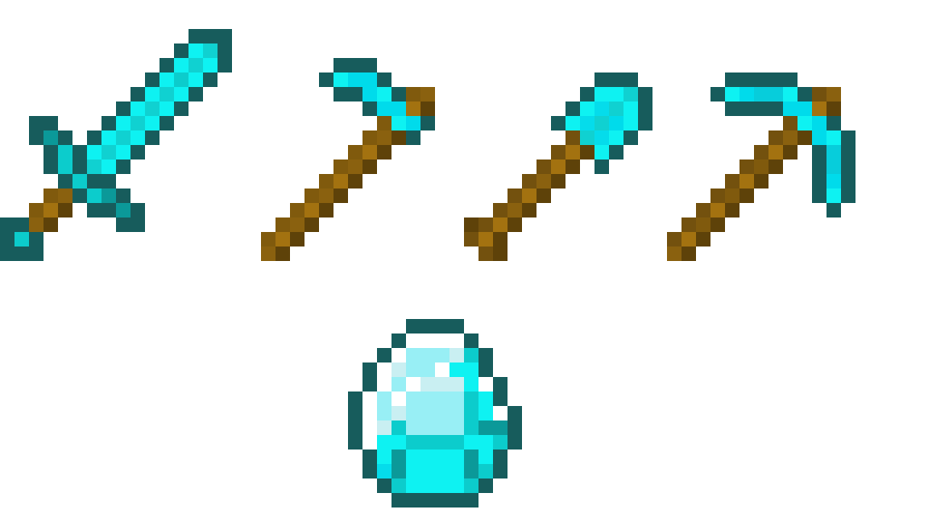 Pixilart - Minecraft Dimond by Lulu101