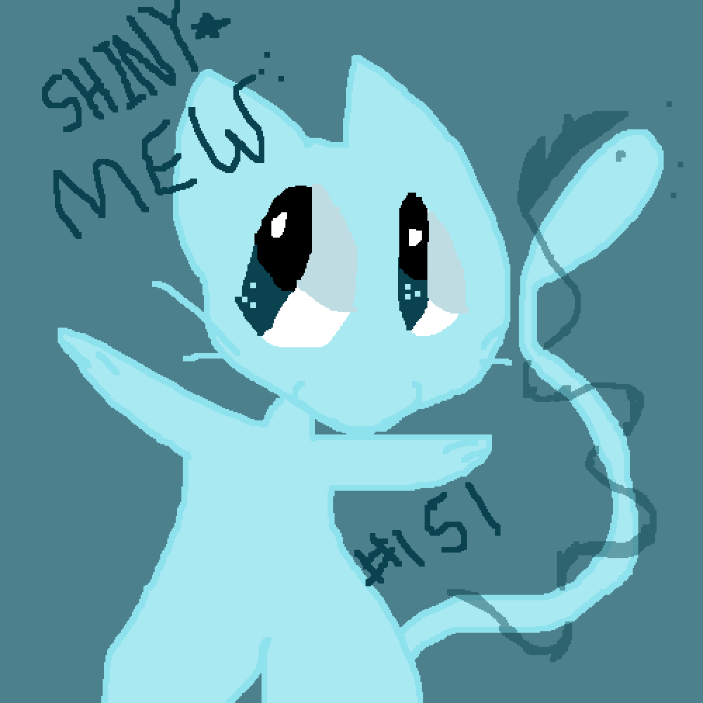 Pixilart - ~ The Alolan Champ Team ~ #1 Shiny Mew by ringobingo