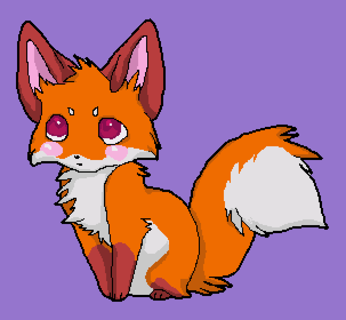 Pixilart - Cute Fox by wolf-hybrid