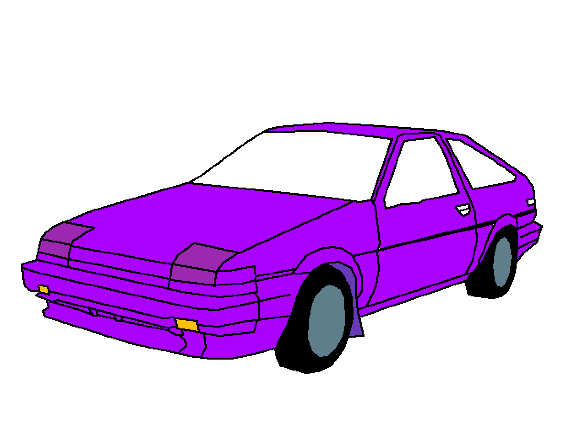 Editing Toyota AE86 base - Free online pixel art drawing tool - Pixilart