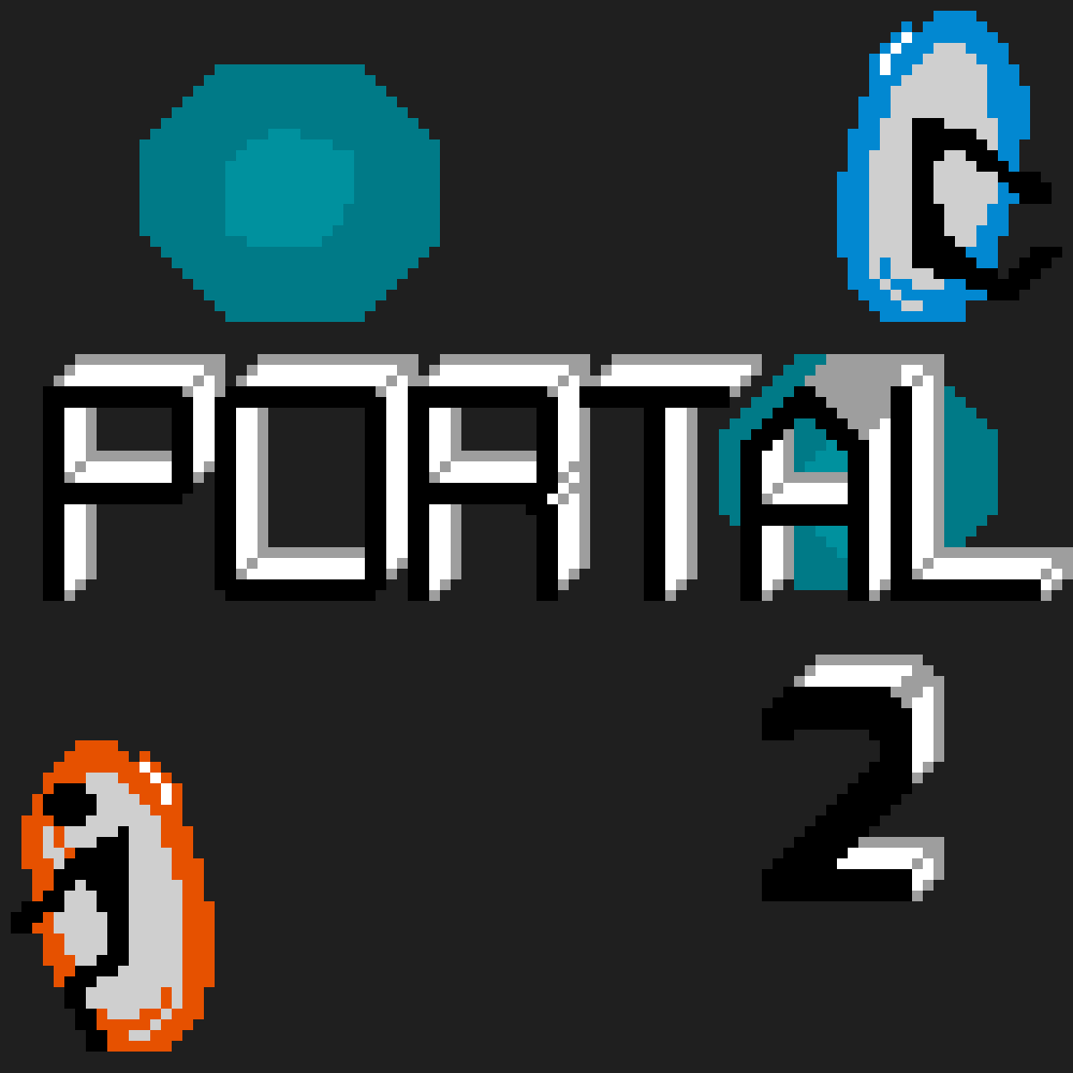 Pixilart - Portal 2 2D words by Tifftheneko