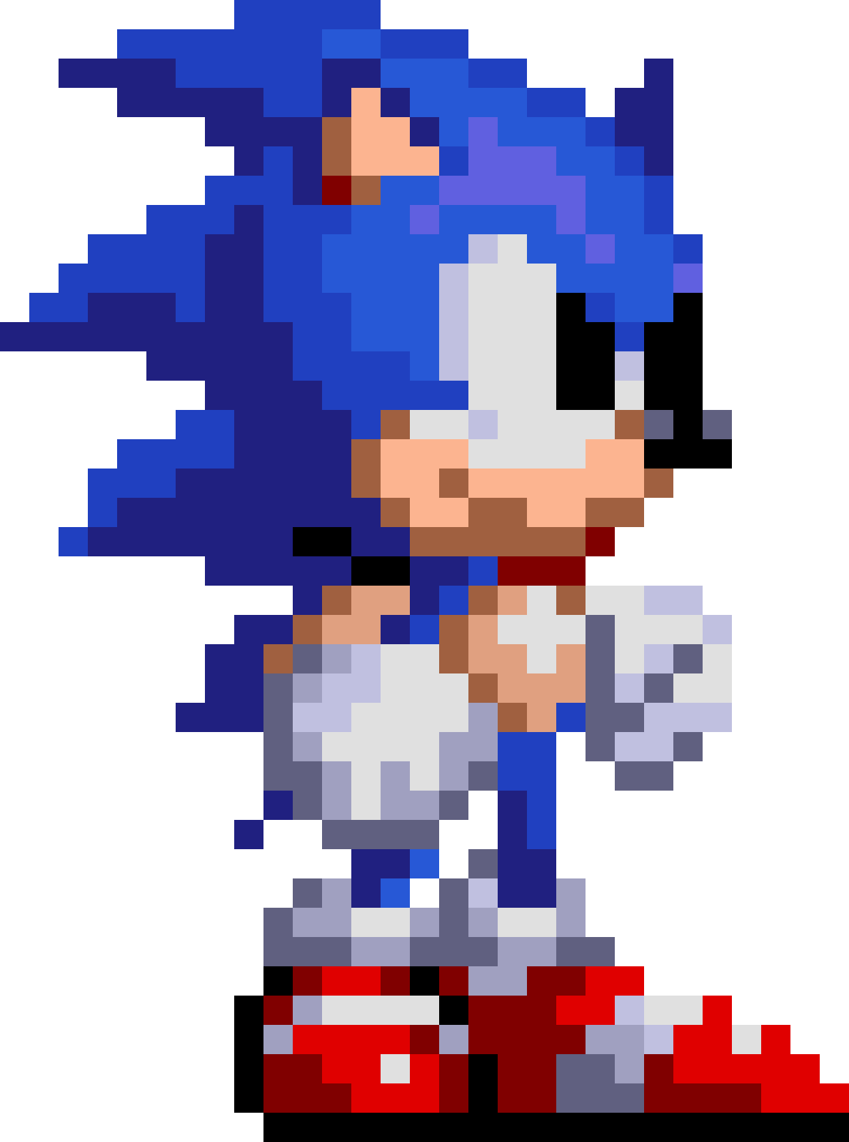 Pixilart - sonic custom sprite by blue-blue