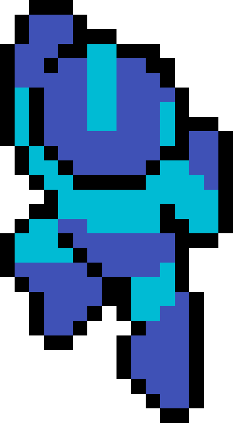 Pixilart - Sprite MegaMan Climbing by Reizu138