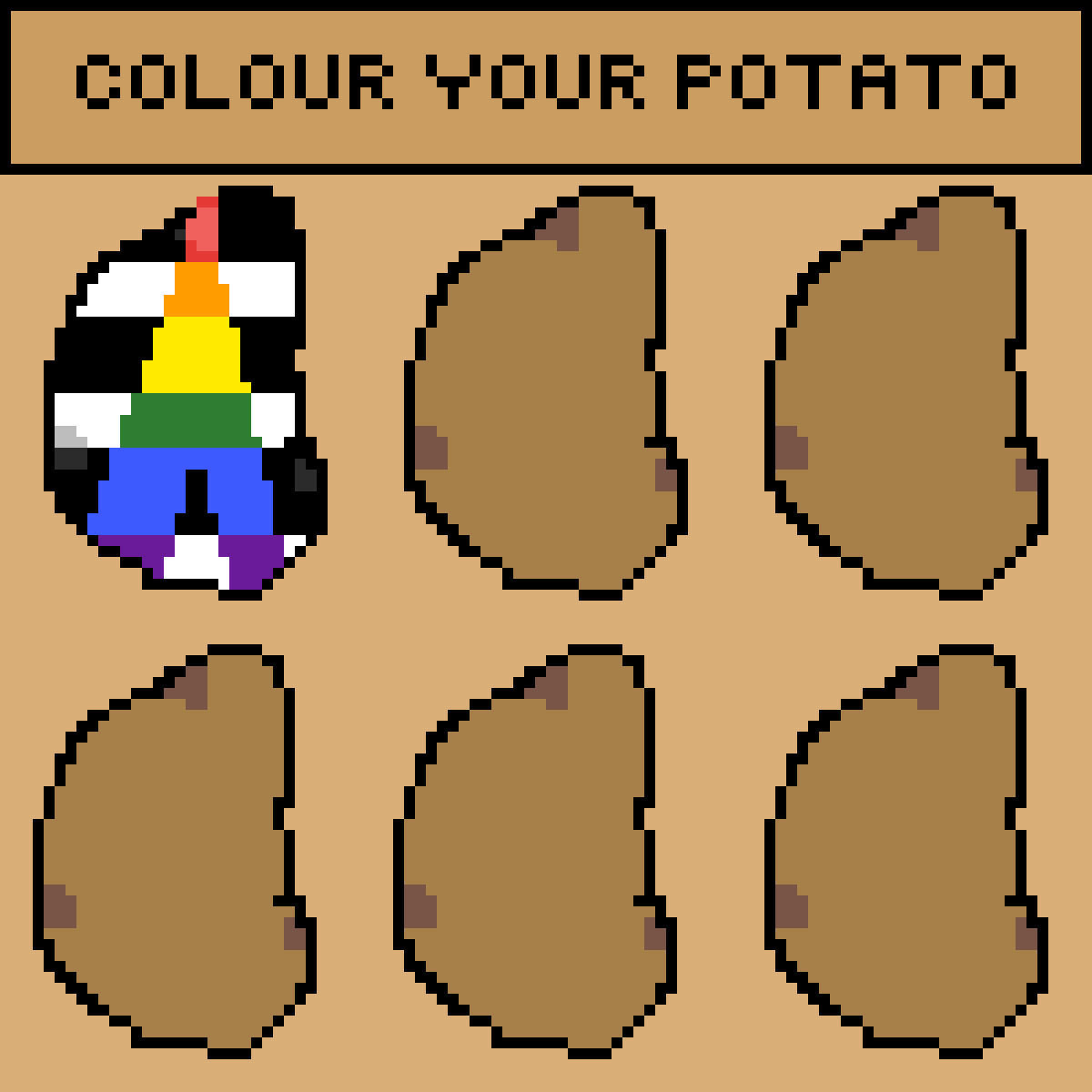 Editing LGBTQ Ally Potatoe - Free online pixel art drawing tool - Pixilart