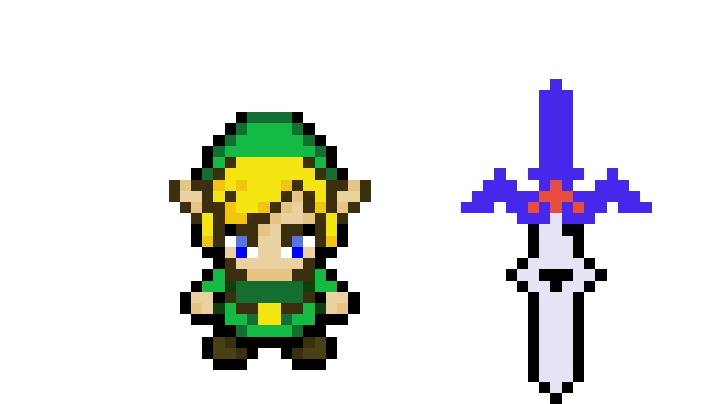 Editing PIXEL LINK TURNING RED - Free online pixel art drawing tool ...