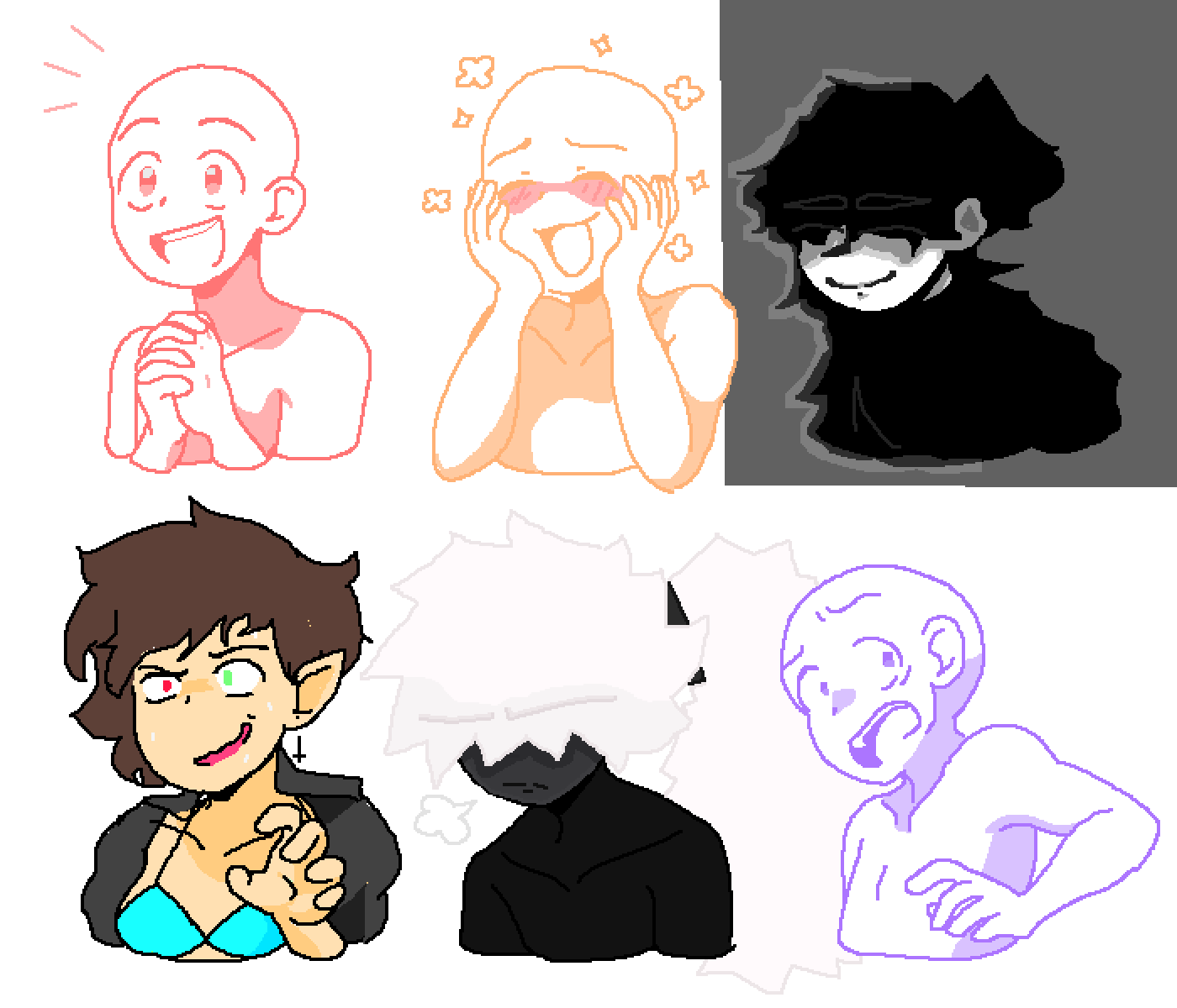 Pixilart - Emotion Bases by R4nb00s-hu5band