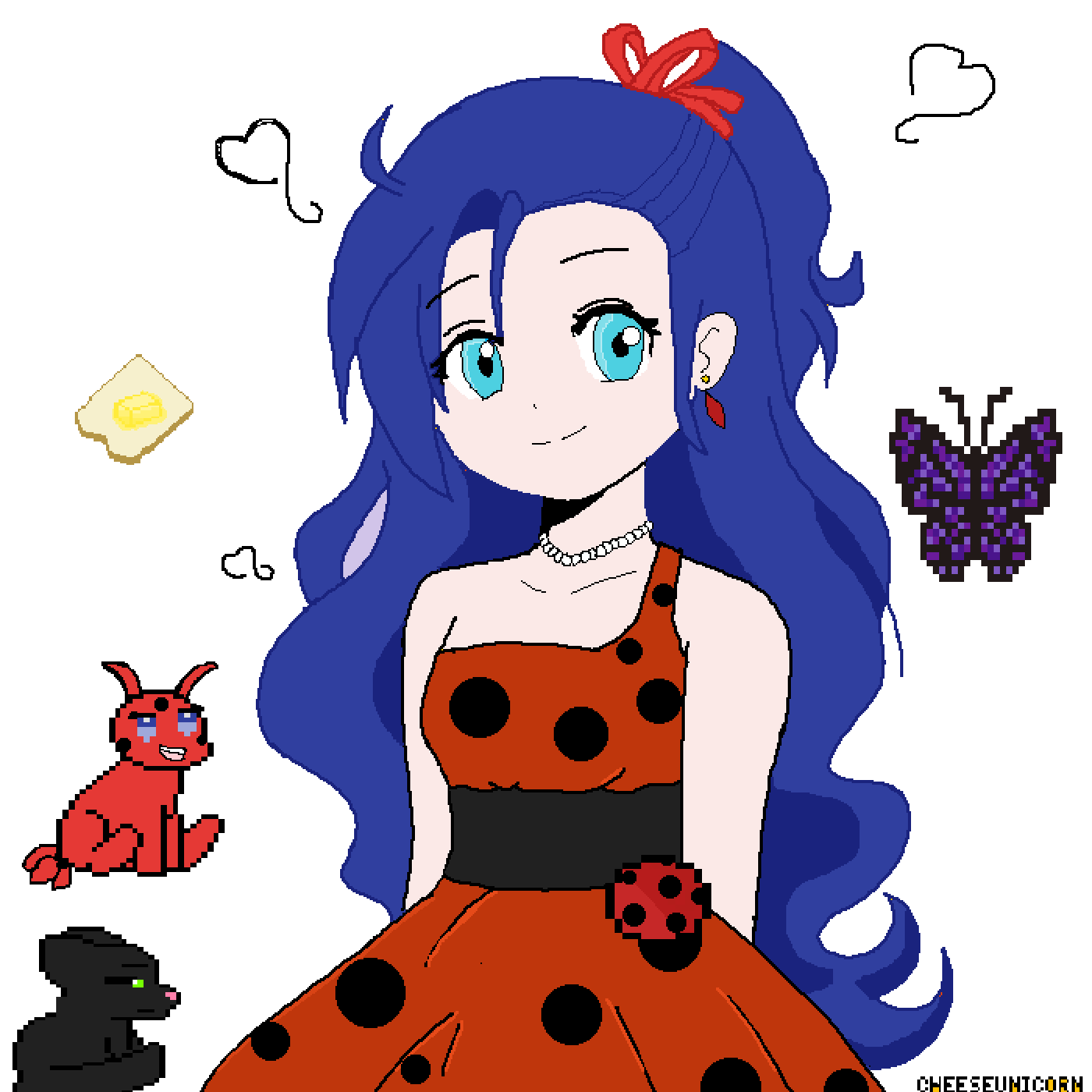 Editing lady bug from miracoulusy - Free online pixel art drawing tool ...