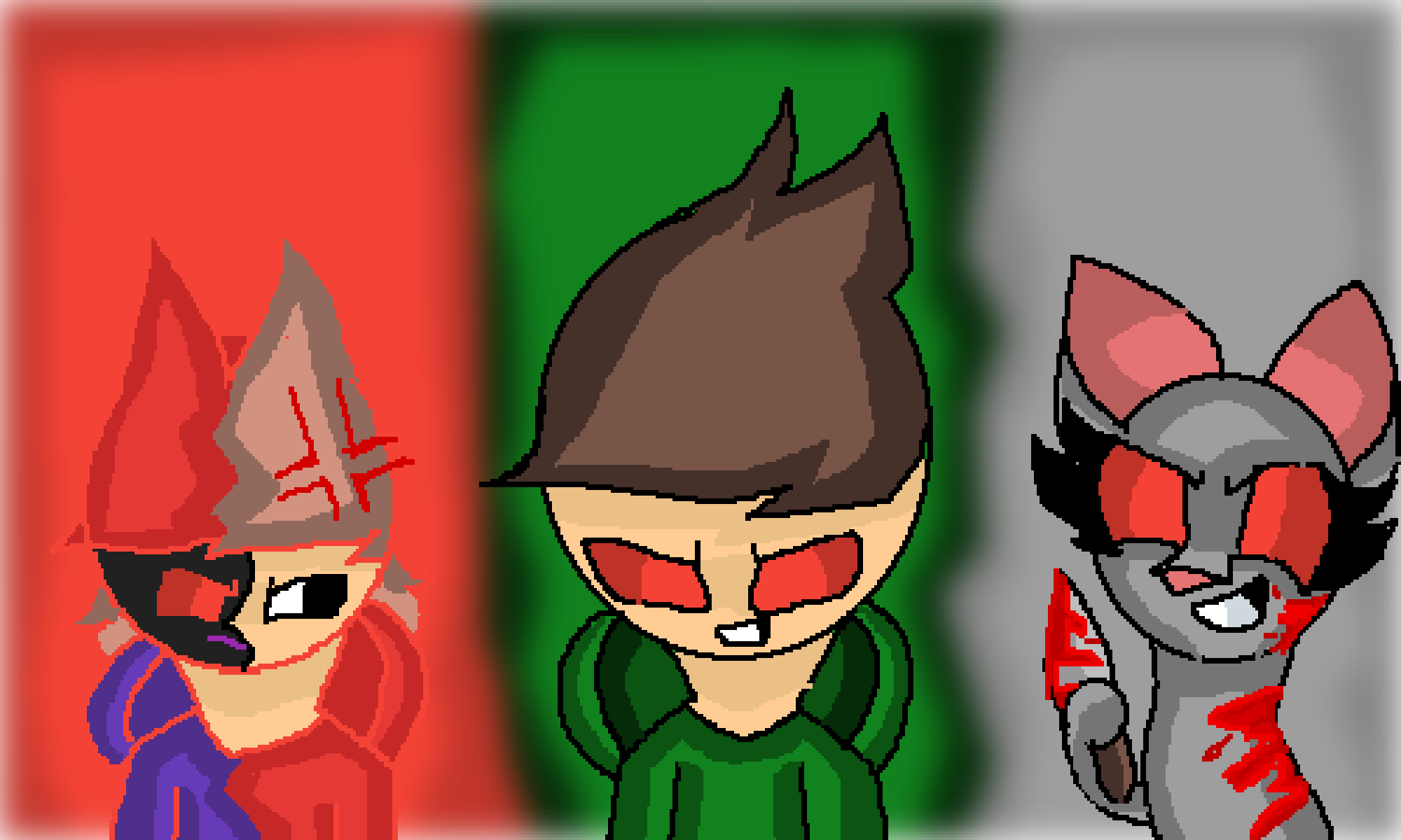 Pixilart - The Evil Trio by PaintedFurry