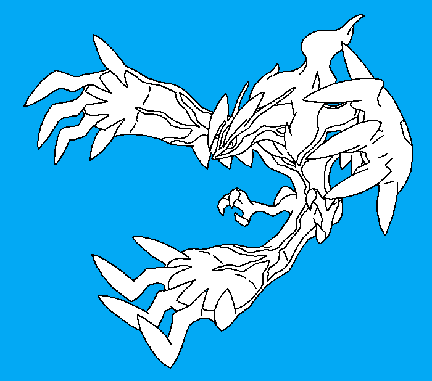 Pixilart - Yveltal template by EnderBunni