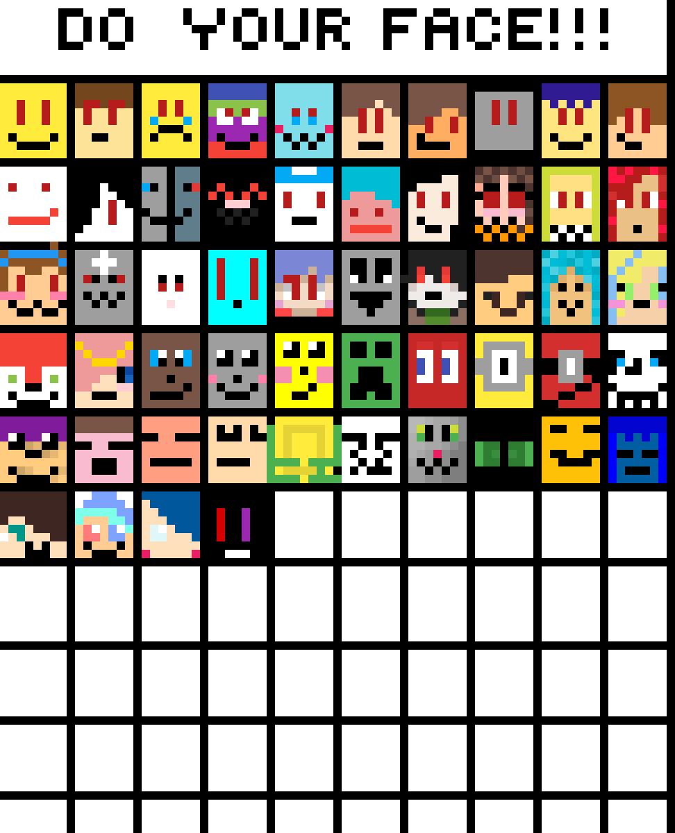 Editing faces - Free online pixel art drawing tool - Pixilart
