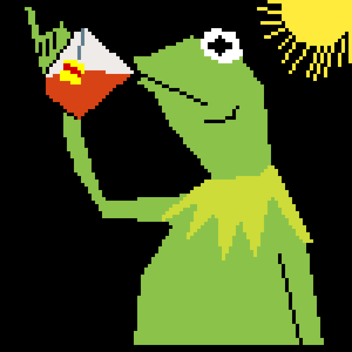 Editing kermit - Free online pixel art drawing tool - Pixilart