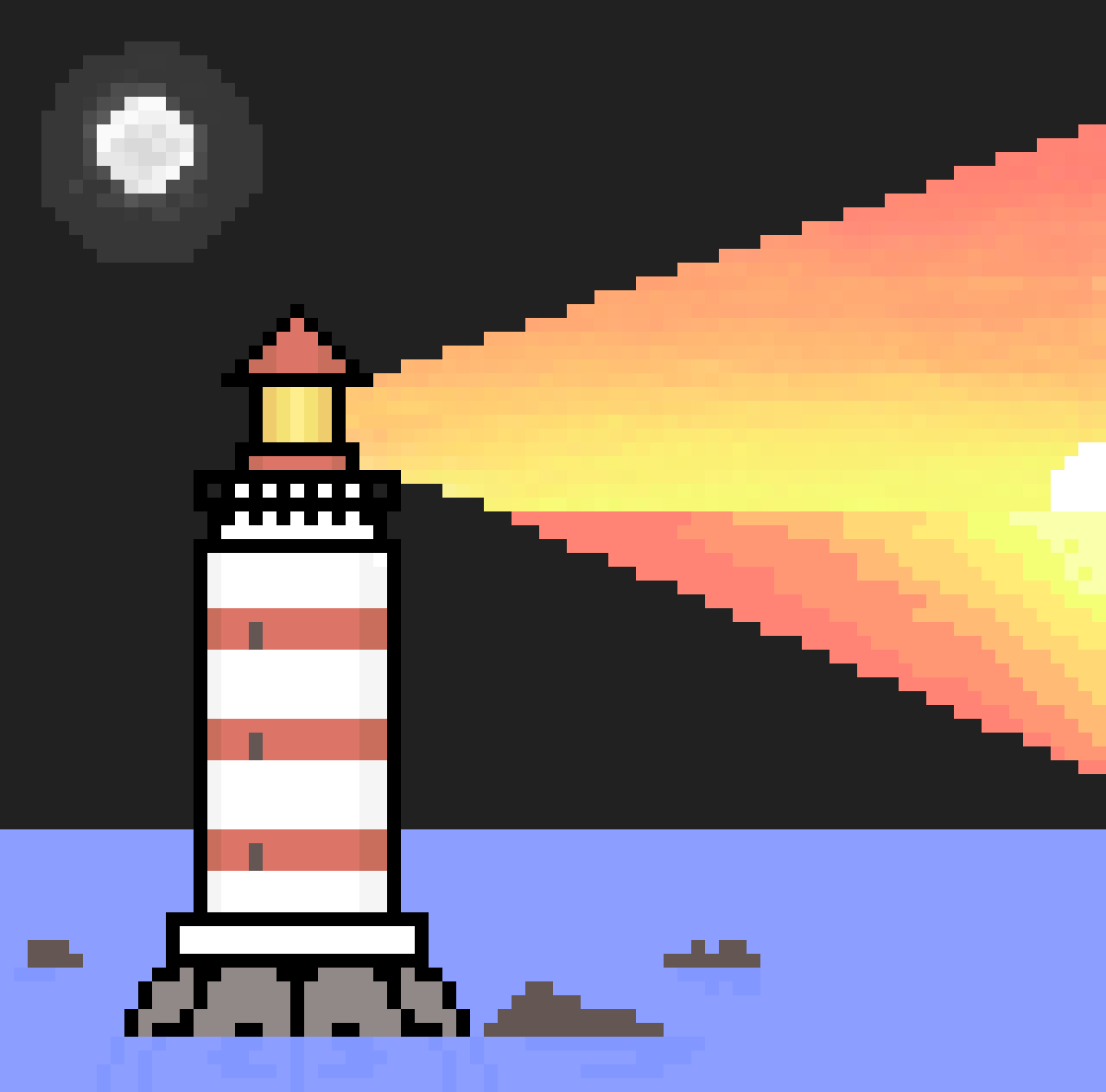 Pixilart - lighthouse landscape by ASHLEY-OMG