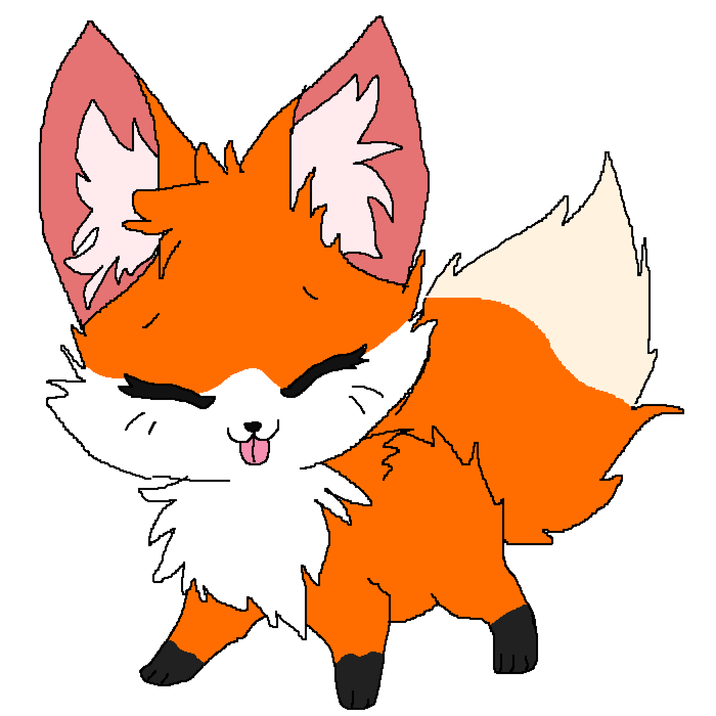 Pixilart - Baby fox by DragonStorm