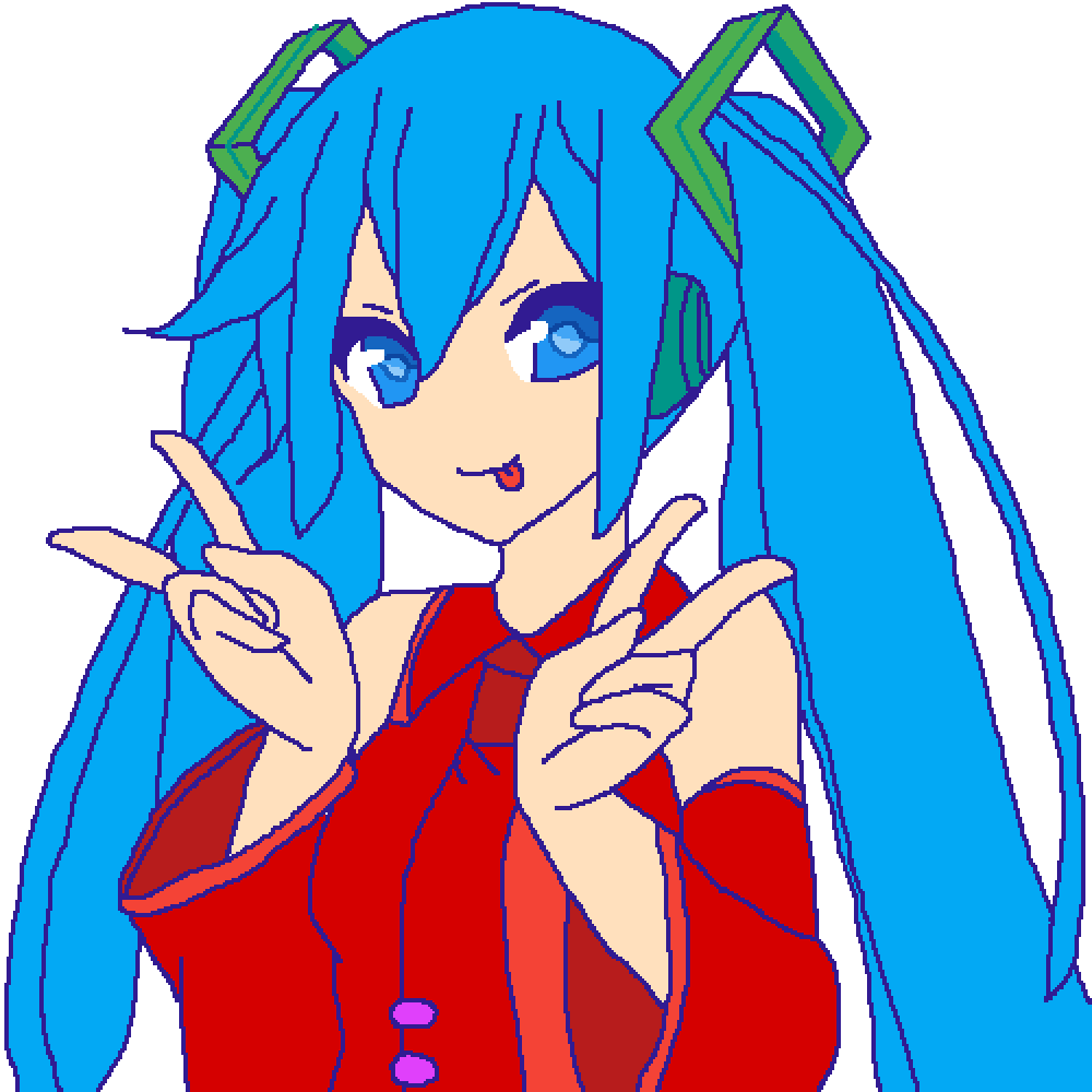 Pixilart - Hatsune Miku by S1GMAG4M3R