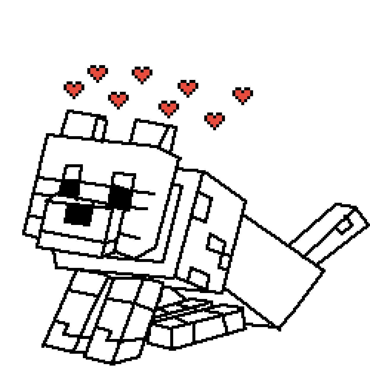 Pixilart - minecraft wolf by AnimeSimpTwT