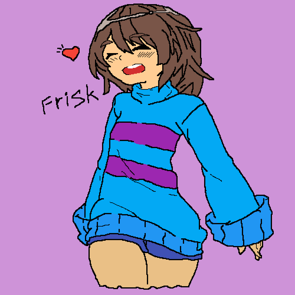 Editing Frisk Collab - Free online pixel art drawing tool - Pixilart
