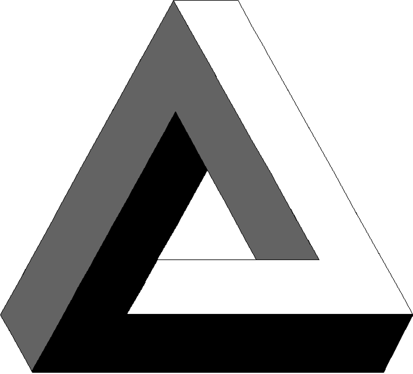 Pixilart - Impossible Triangle by colorblindpixel