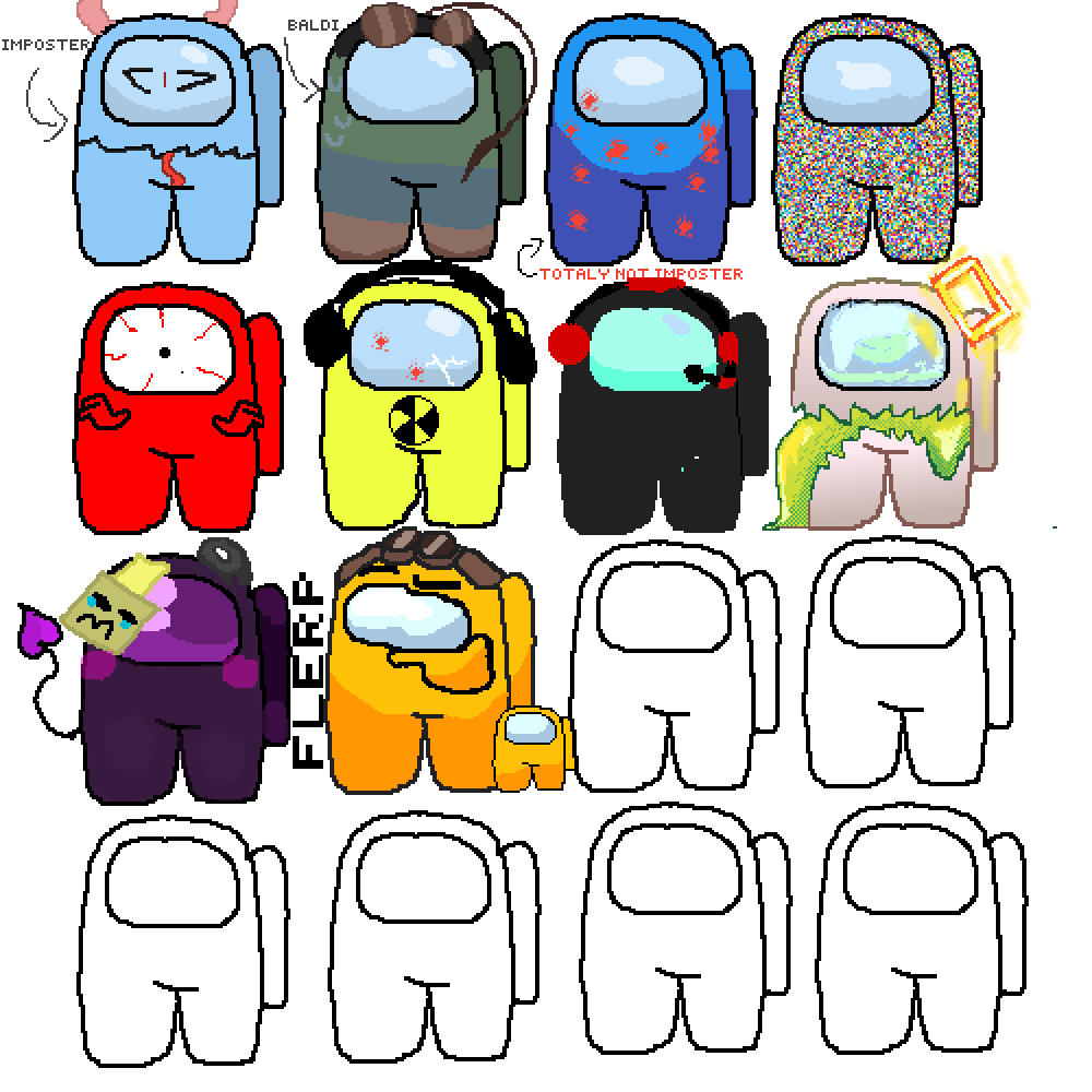 Editing Among us - Free online pixel art drawing tool - Pixilart