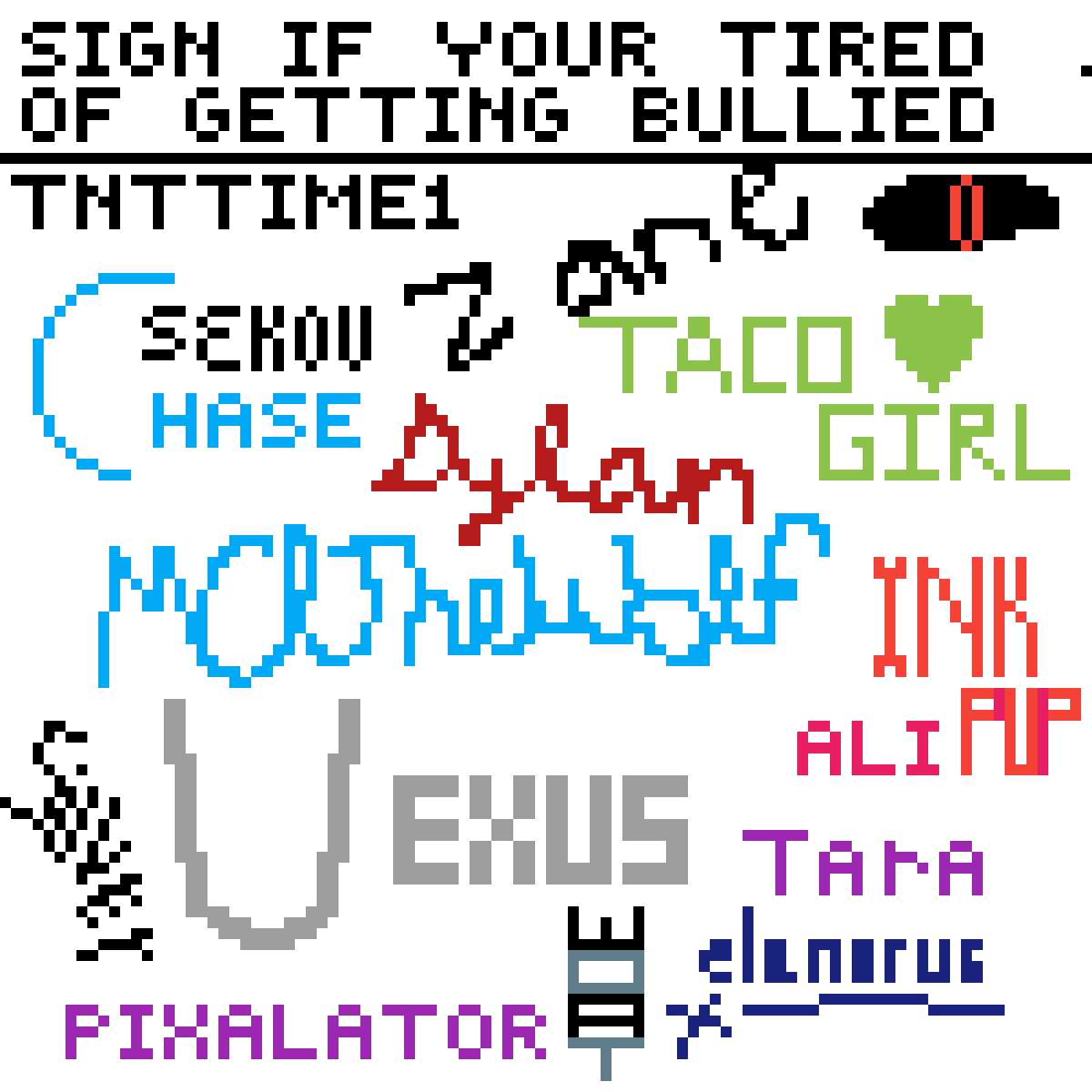 Editing signature sheet - Free online pixel art drawing tool - Pixilart