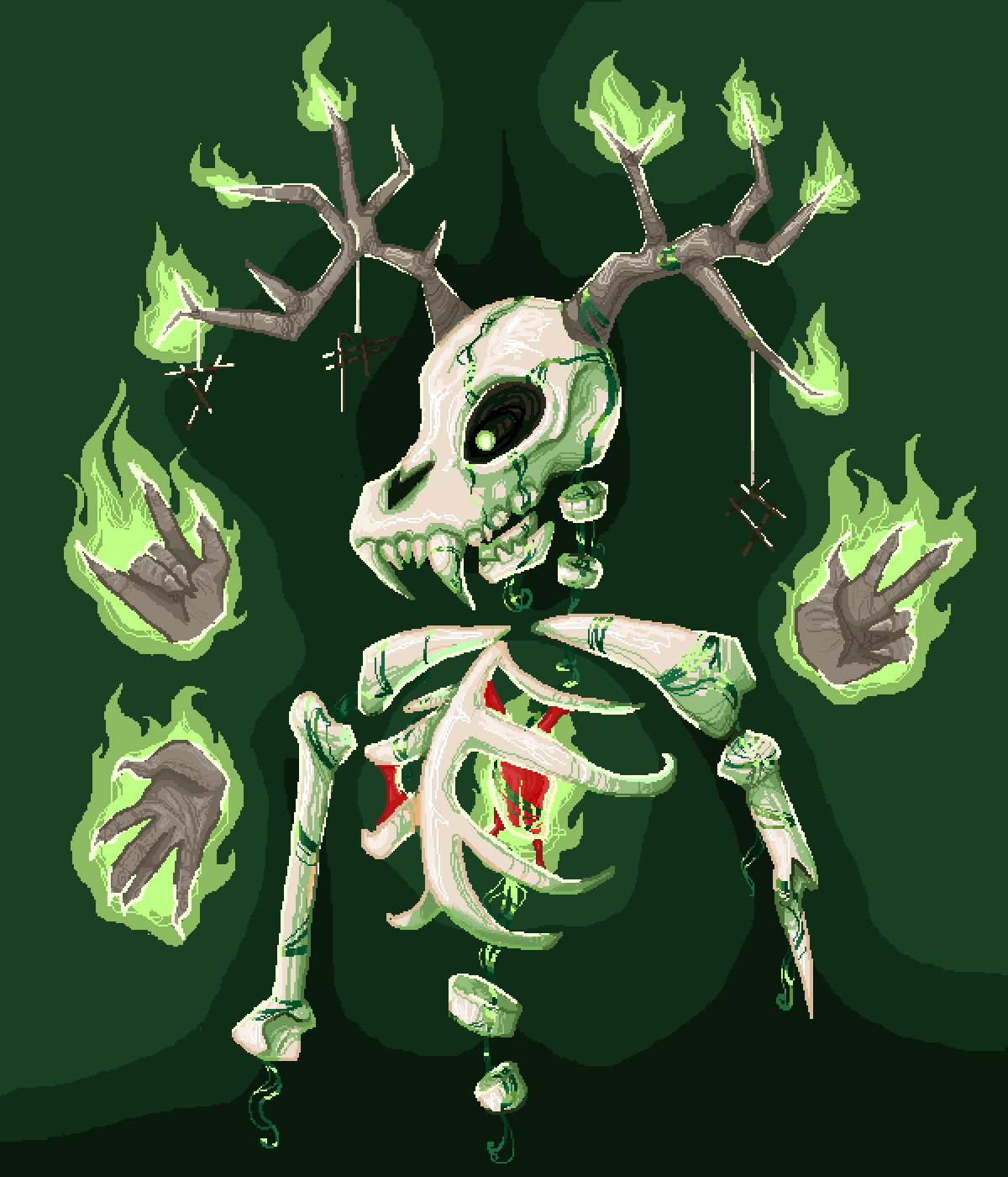 Pixilart - A Wendigo by AppleTeeth