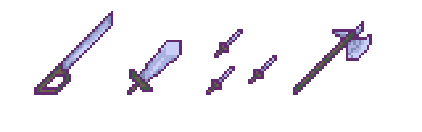 Pixilart - RPG weapon sprites by Bugjelly